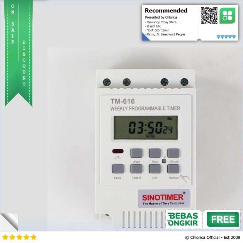 Promo Sinotimer Power Timer Programmable Time Switch Relay 220v 30a Tm616w Diskon 13 Di