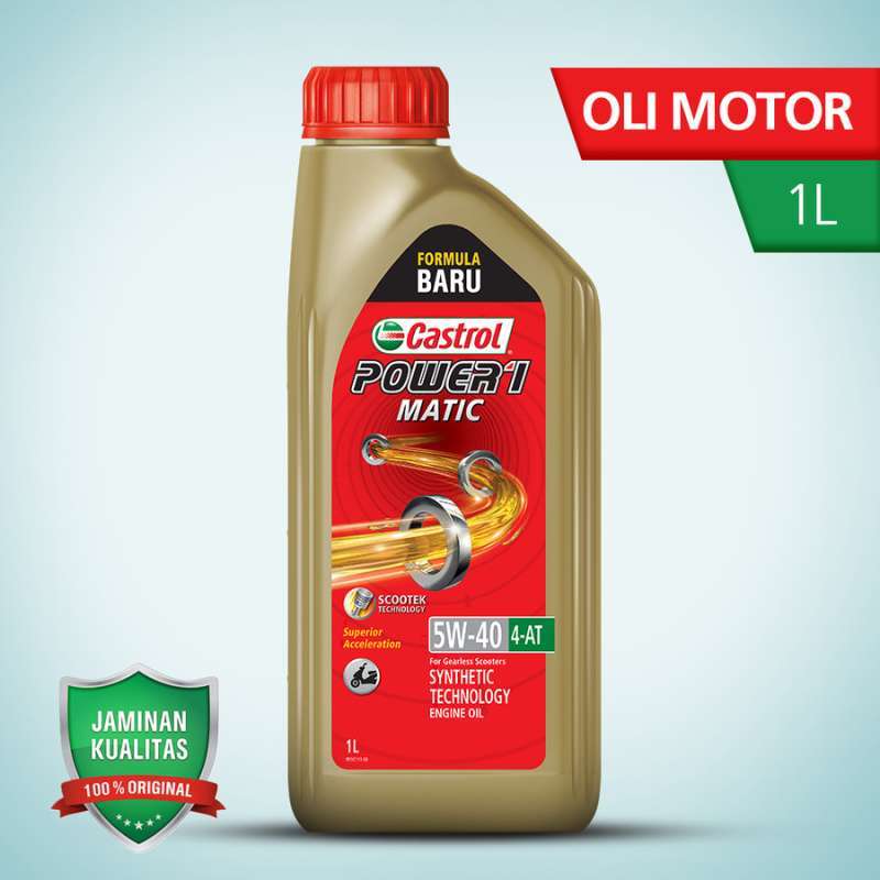 Jual Oli Mesin Motor Castrol Power1 Matic 5w-40 Kemasan 1l - 1l Di Seller Blibli.com - Gudang ...
