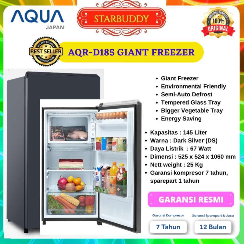 Jual Kulkas Aqua Aqr-d205, Aqr205 1 Pintu Giant Freezer Semi Auto ...