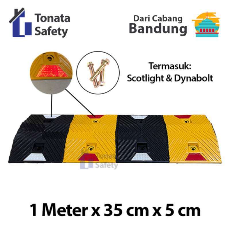 Promo Rubber Speed Bump / Polisi Tidur Karet Dengan Scotlht 1 Meter ...