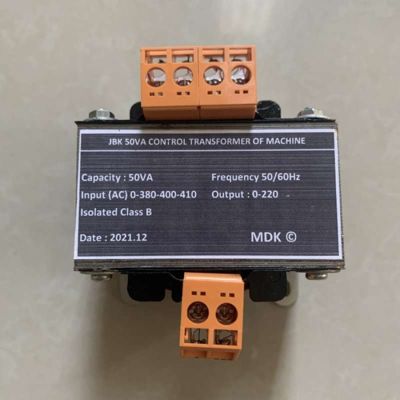 Promo trafo mdk 1 phase 50 va input 380v / 400v / 410v output 220v ...