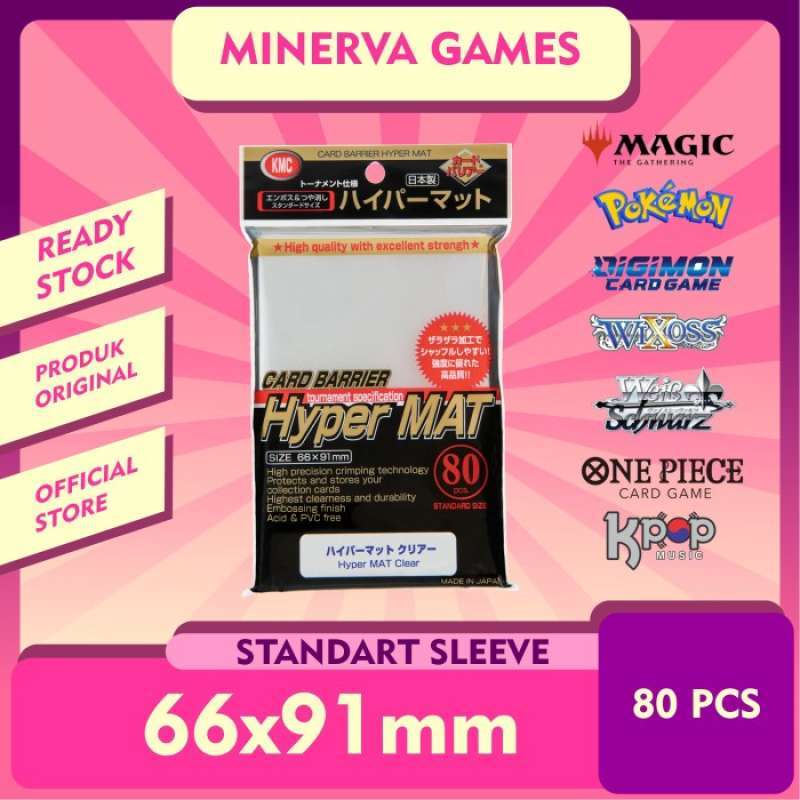 Jual Kmc Hyper Mat Clear Standart Card Sleeves 80pcs (pokemon, Mtg) Di ...