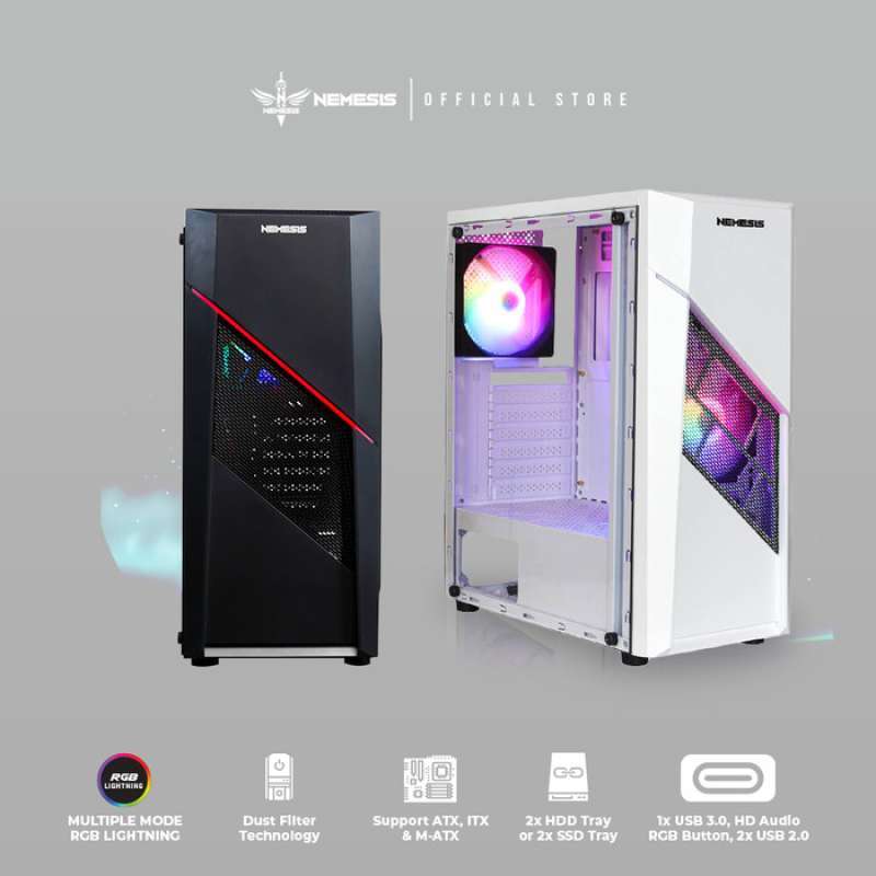 Promo NYK Nemesis Casing Gaming T25 Elixir With Fan Case Diskon 23% di ...