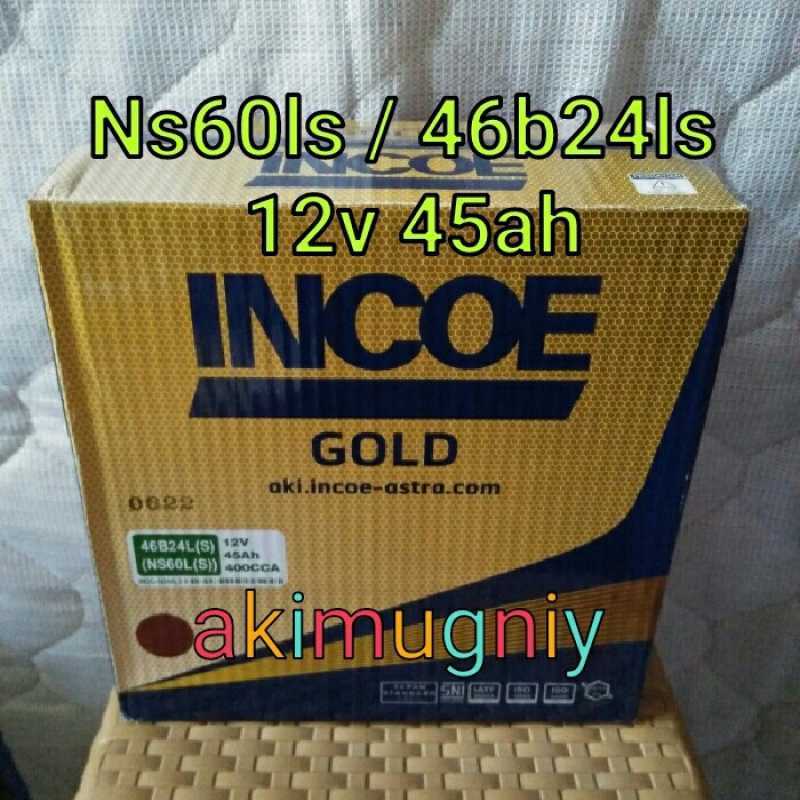 Jual aki ns60ls incoe gold hybrid basah 12v 45ah crv hrv yaris vios sienta di Seller Akbar ...