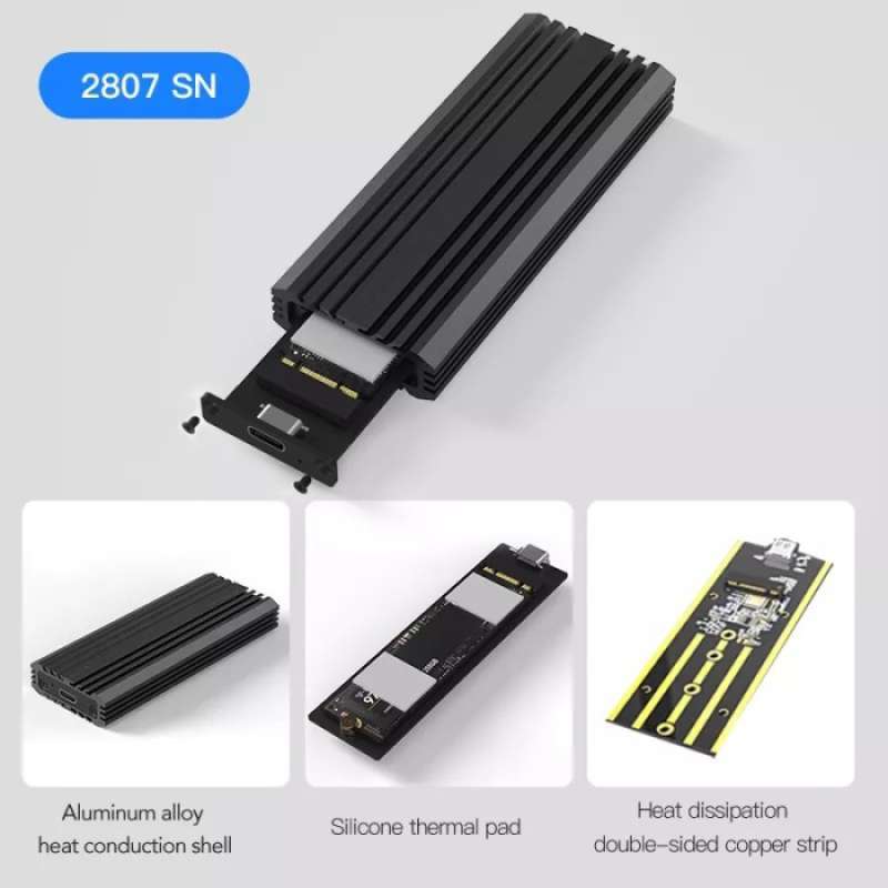 Promo SSD Enclosure M.2 NVMe / SATA Dual Protocol 10 Mbps External Al Case Diskon 23% di Seller ...