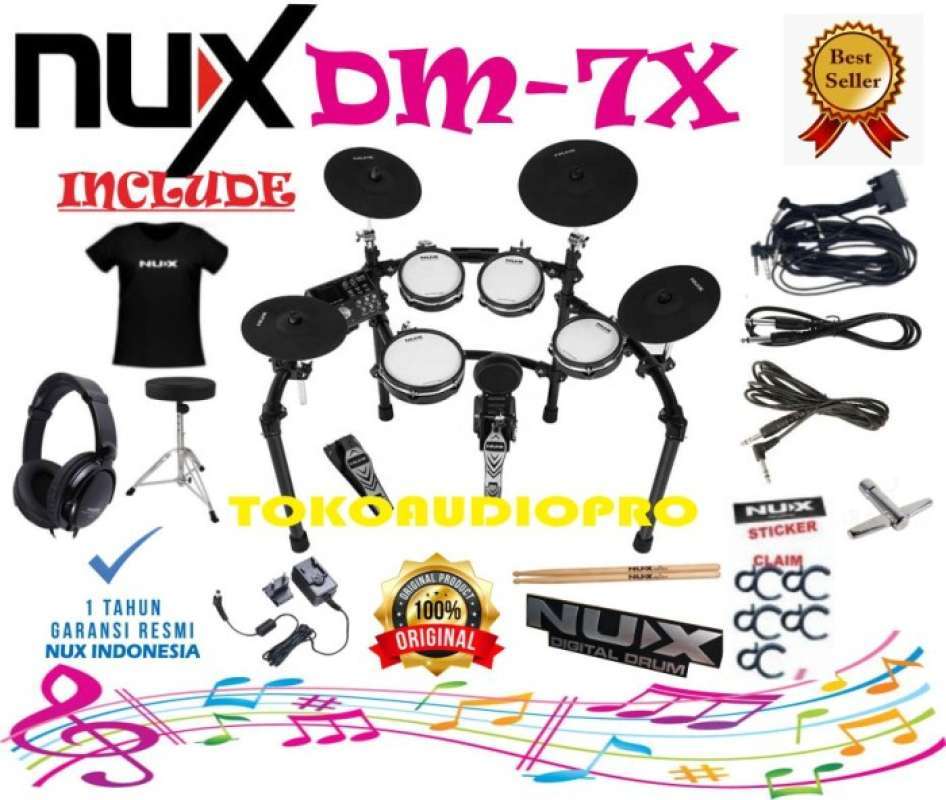 Promo Nux Dm7X Dm-7X Dm 7X Drum Elektrik Paket Diskon 23% di Seller ...