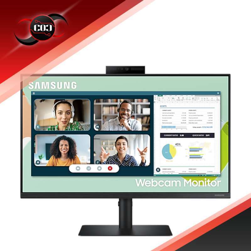 Promo SAMSUNG 24 S24A400 FHD Professional Monitor with 2MP Webcam ...