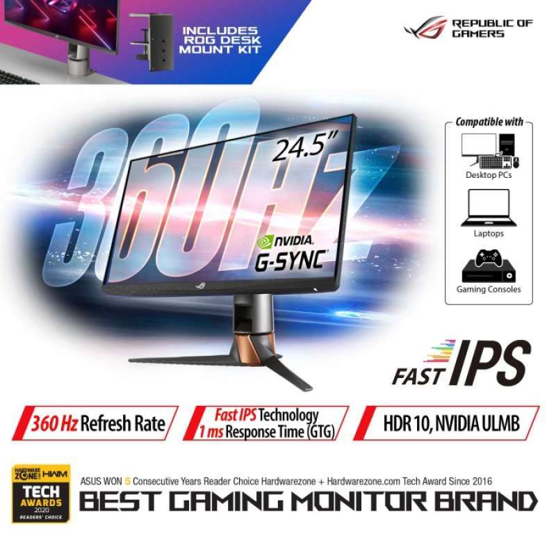 Promo Asus Rog Swift 360hz Pg259qnr 25 Inch Monitor - Ips Fhd 360hz 1ms ...