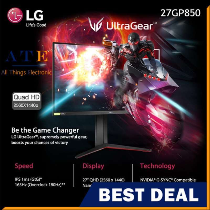 Promo LG Ultra gear 27GP850 27 Gaming Monitor 27 Inch IPS QHD G-SYNC ...