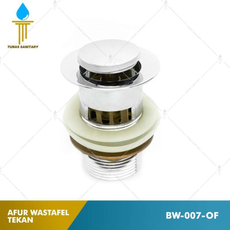 Promo Afur Avur Pembuangan Wastafel Tekan Pop Up Overflow Kuningan BW ...