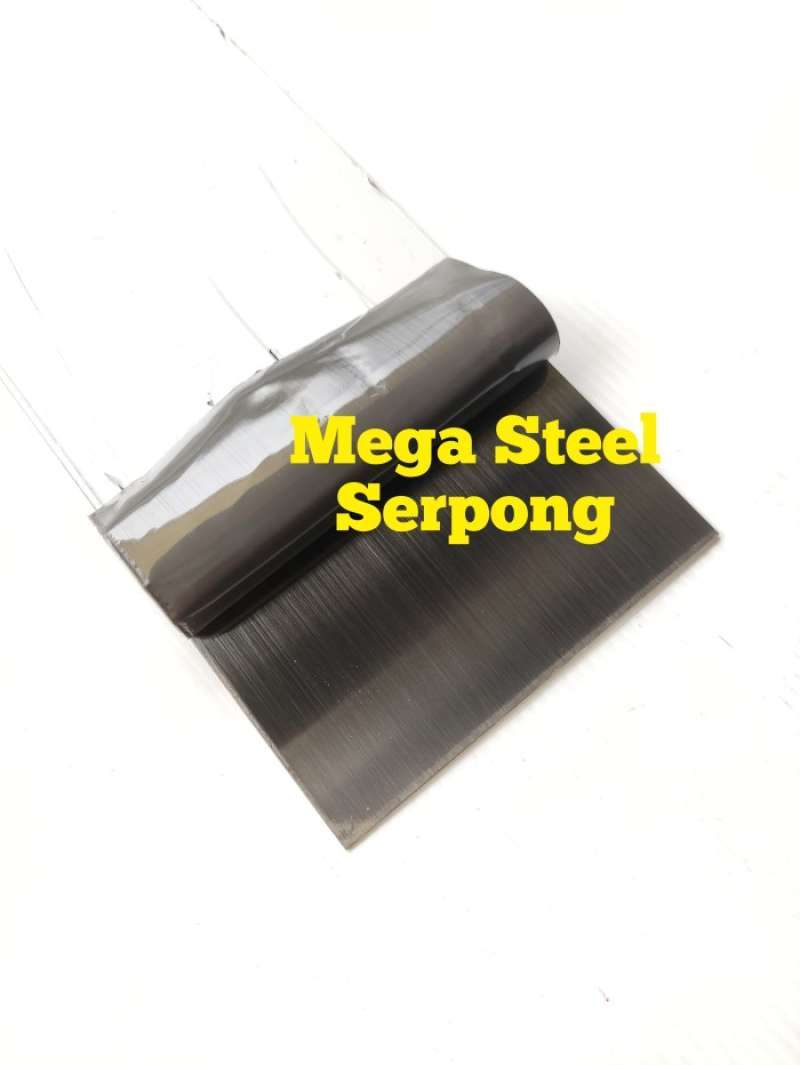 Promo Plat Strip Plank Plint Black Hitam Hairline Stainless 10 Cm X 122 ...