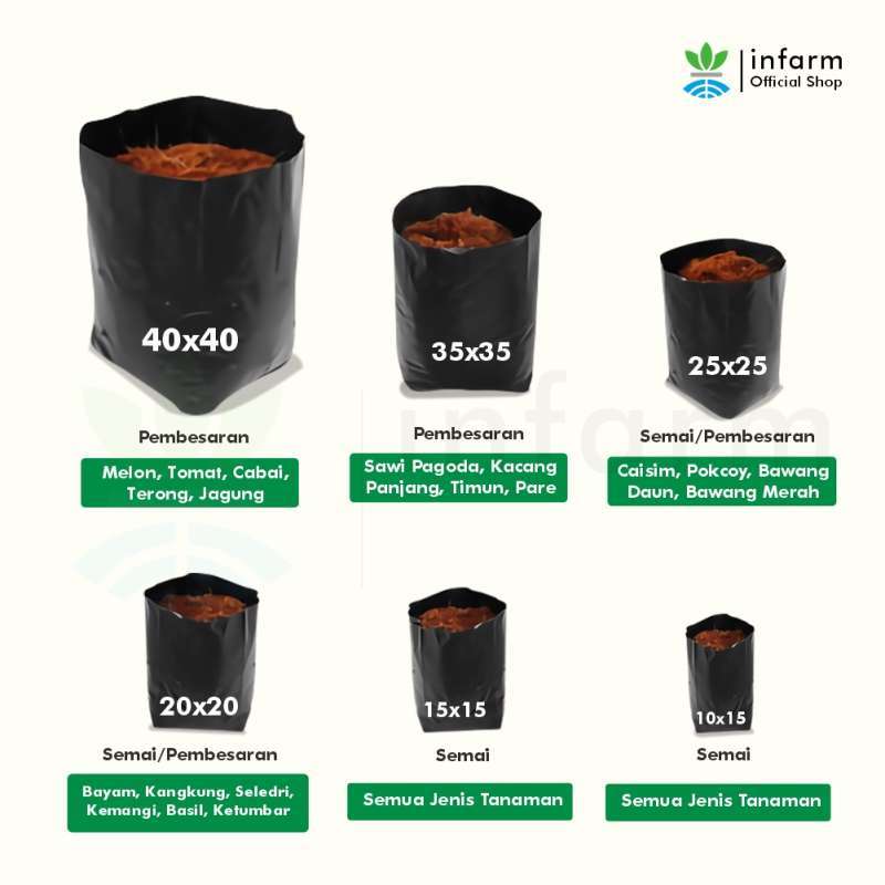Promo Infarm - Polybag Tanaman Polibag Tebal Tidak Berbau Ukuran Kecil ...