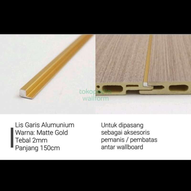 Jual Lis Gold Alumunium Aksesoris Wallboard Wallpanel Di Seller Servant ...