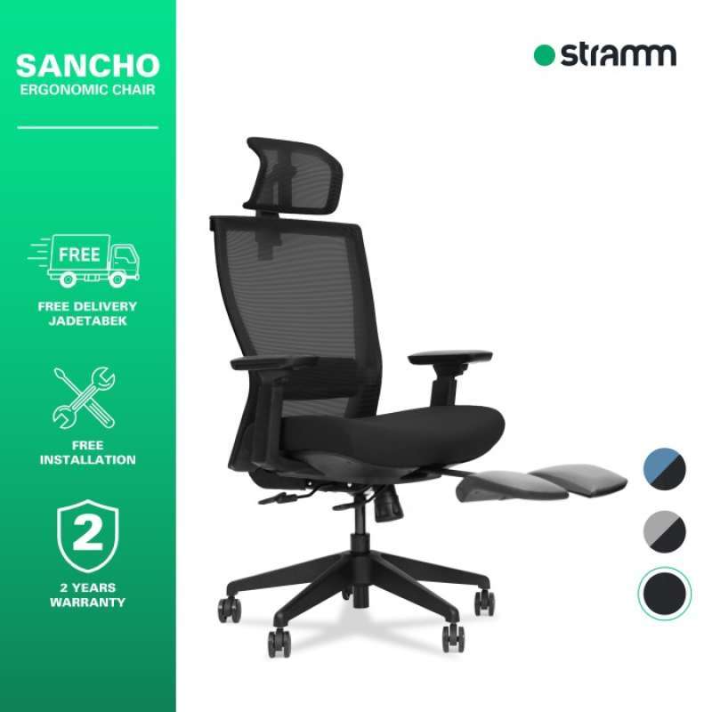 Promo Kursi Kerja Ergonomis Stramm Sancho I With Footrest Diskon 15% di ...