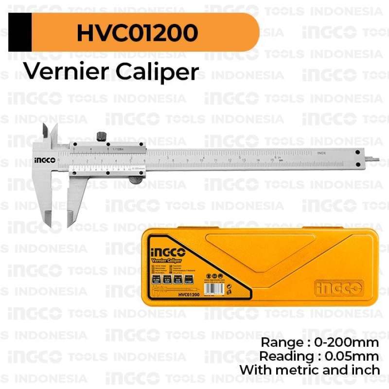 Promo Vernier Caliper (200 Mm) Ingco Hvc01200 Penggaris Sigmat Jangka ...