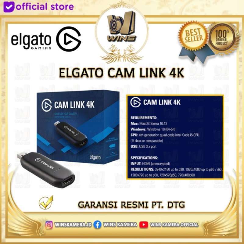Promo Elgato Cam Link 4k / Camlink 4k Hdmi Capture Record Camera Diskon 23% Di Seller Haria ...