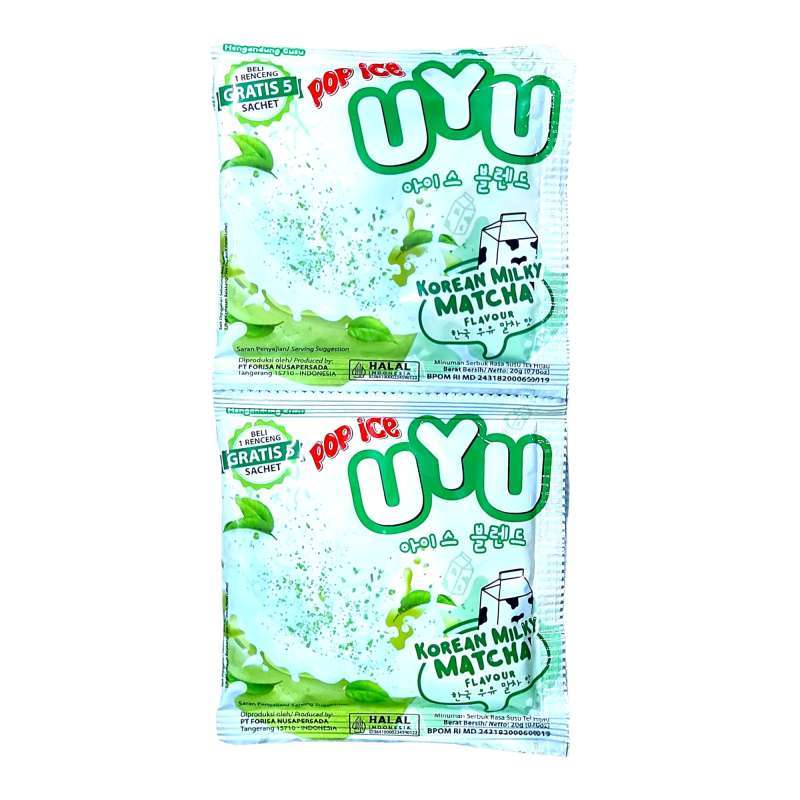 Jual Minuman Es Asyik POP ICE UYU KOREAN MILKY MATCHA Es Blender ...