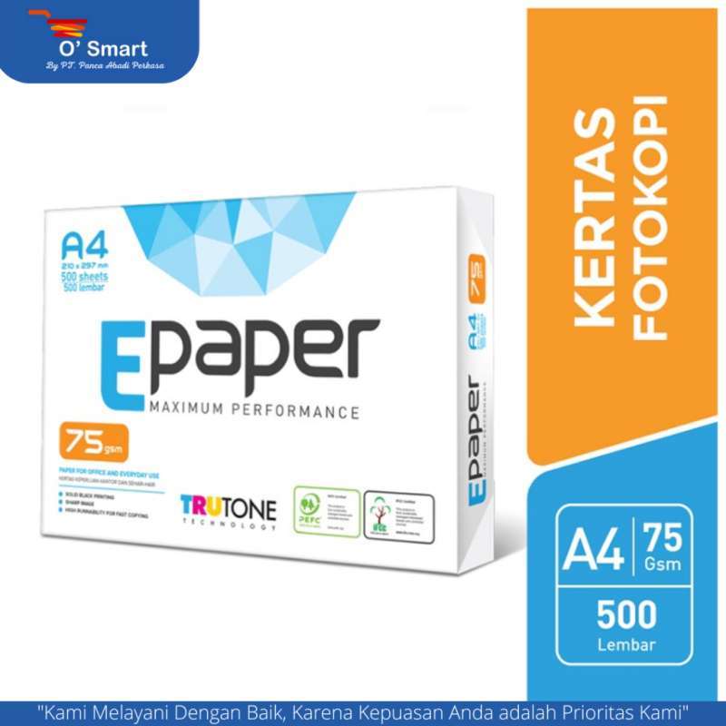 Jual Kertas E Paper A4 75gr Di Seller Osmart Stationery 20 Ilir I