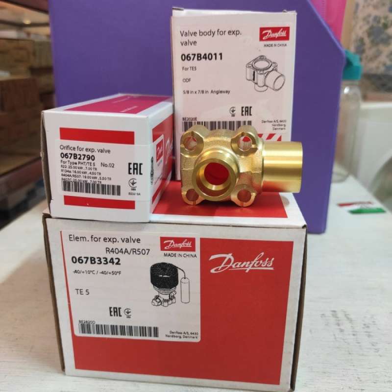 Promo EXPANSI VALVE DANFOSS TE5+BODY VALVE+ORIFICE FOR R404A/R507 ...