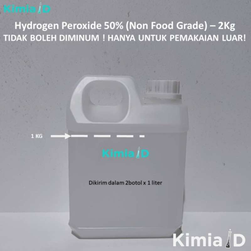 Promo Hydrogen Peroxide 50% 2 Liter H2O2 50% Pembersih Sterilisasi ...