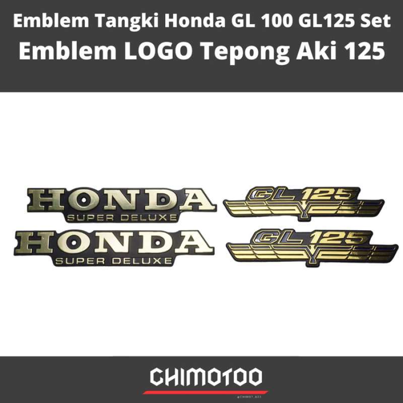 Promo Emblem Tangki Honda Gl 100 Gl125 Set Emblem Logo Tepong Aki 125 ...
