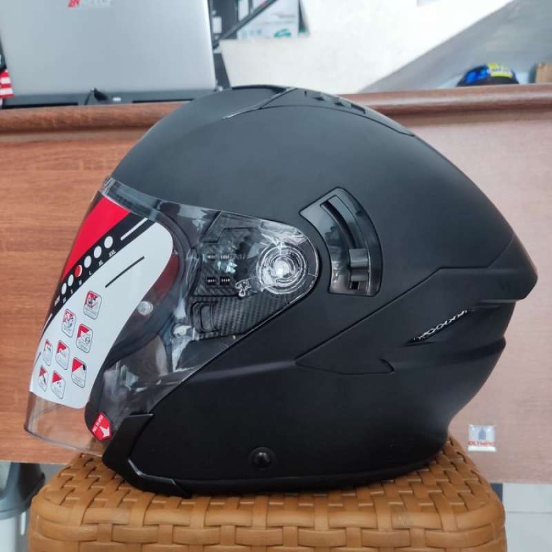 Promo Helm Kyt Nfj Solid Black Doff Half Face Kyt Nf-j Diskon 23% Di ...