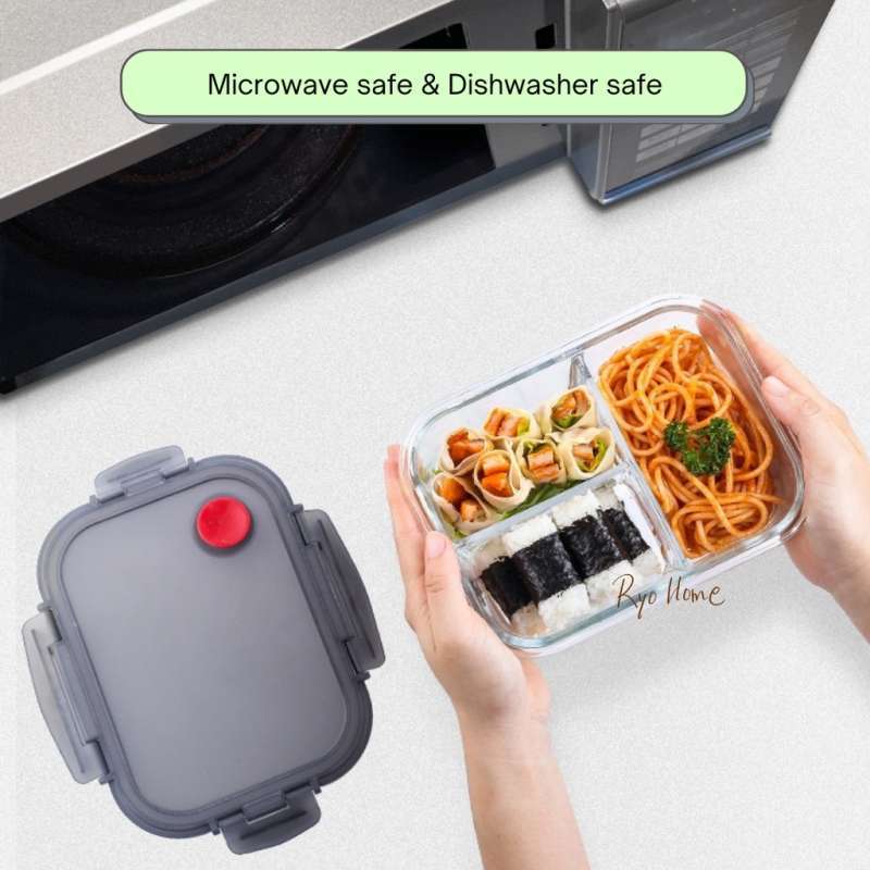 Promo Ryo Home - Bako Kotak Bekal Kaca / Lunch Box Set / Food Storage ...