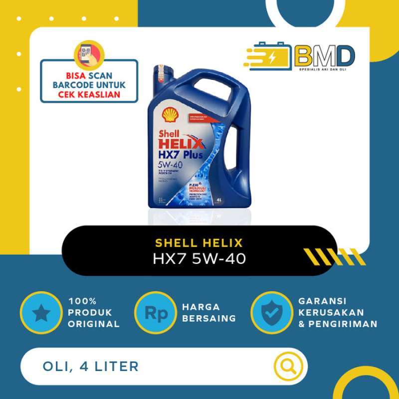 Promo Shell Helix Hx7 Plus 5W-40 - 4 Liter Diskon 20% di Seller ...