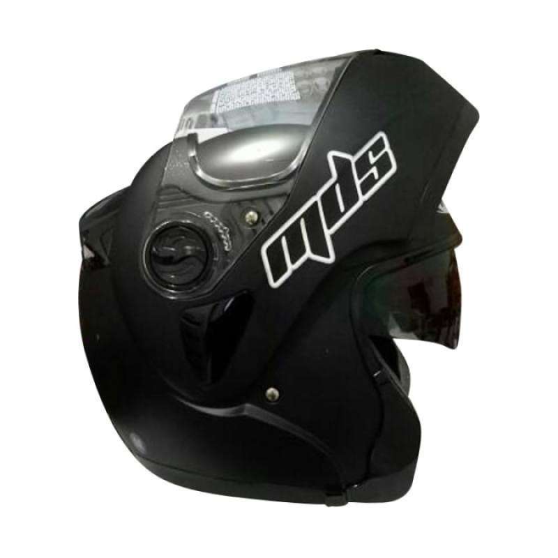 Promo Helm Mds Pro Rider Solid Black Dof Helem Full Face Modular Diskon ...