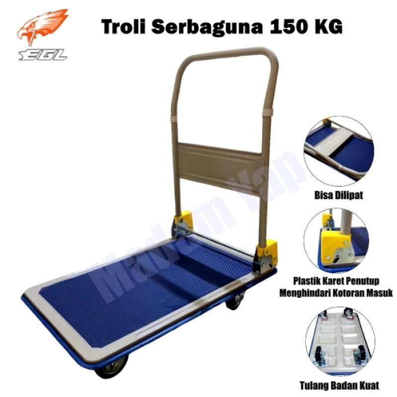 Promo TROLI TROLLEY HANDTRUCK HAND TRUCK BARANG LIPAT 150 KG FOLDING ...