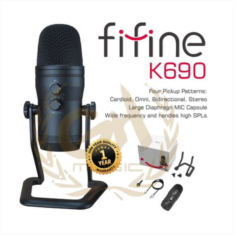 Promo MULTI PATTERN USB CONDENSER MIC FIFINE K690 PODCAST ASMR ZOOM Diskon 13% di Seller Sentral ...