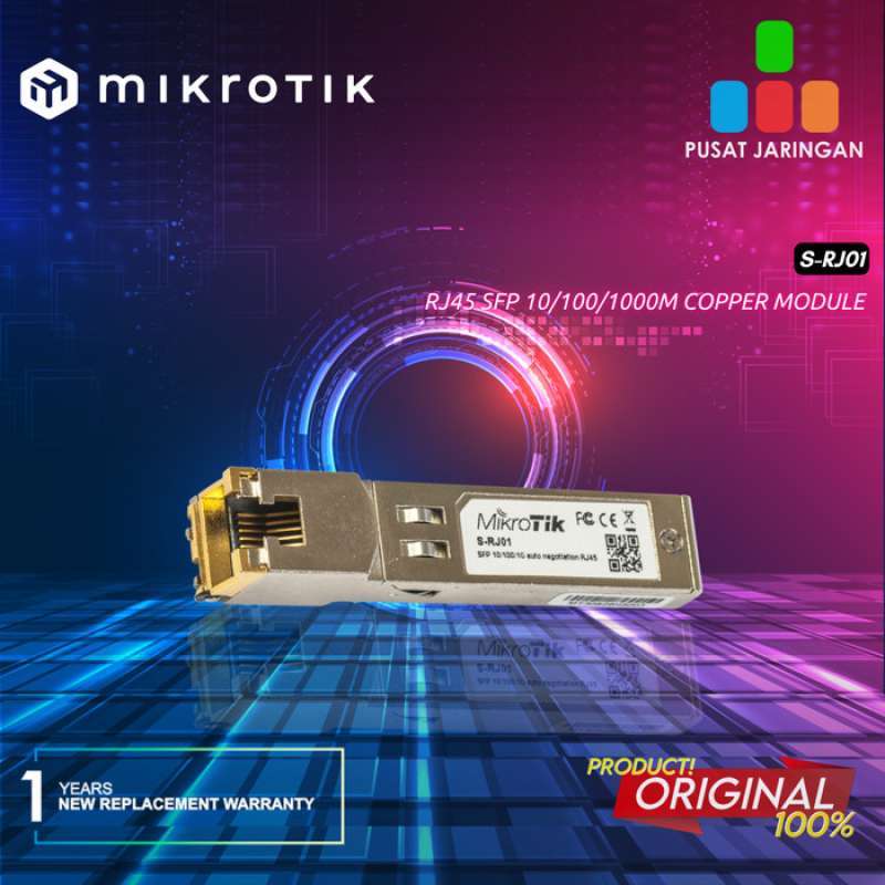 Jual Mikrotik S-rj01 Rj45 Sfp 10/100/1000m Copper Module Di Seller ...