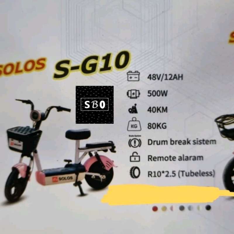 Jual Sepeda Listrik Solos S-g10 Terbaru Sg10 Di Seller Stefen Bike ...
