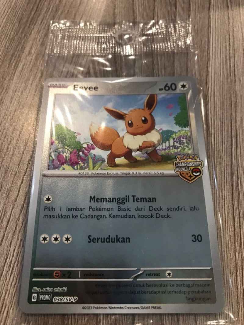 Promo Eevee Promo 038/SV-P National Championship Pokemon TCG Indonesia Diskon 23% di Seller ...