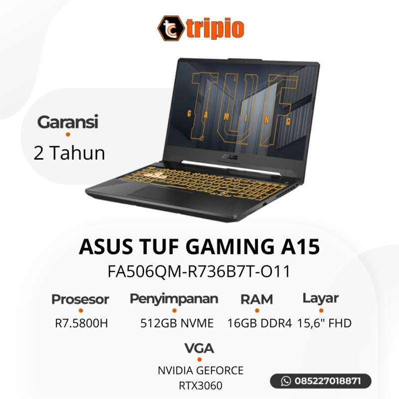 Jual ASUS TUF Gaming A15 FA506QM-R736B7T-O11 - Graphite Black di Seller ...