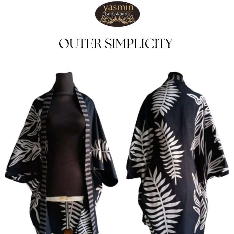 Jual Yasmin Butik & Batik Outer Simplicity Batik Tulis hitam putih di ...