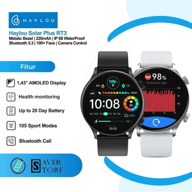 Jual Jam Tangan Haylou Solar Rt3 Spesifikasi Original, Murah & Diskon ...