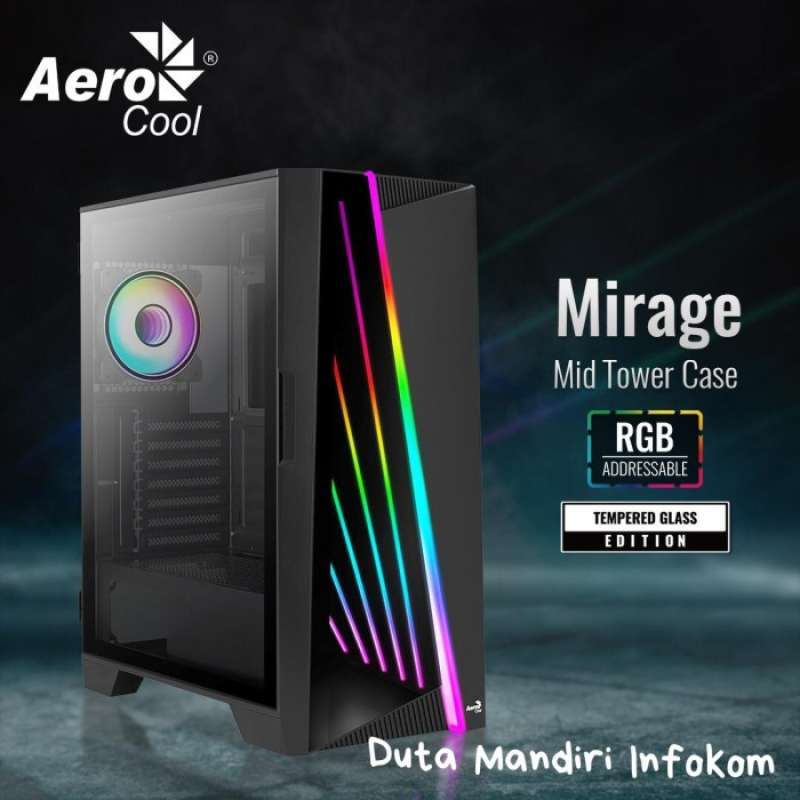 Promo Aerocool Mirage I White Argb - Tempered Glass Mid-Tower Gaming ...