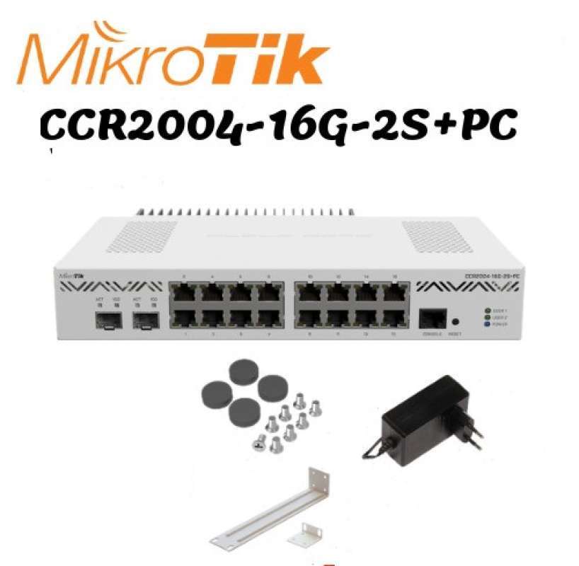 Jual MikroTik CCR2004-16G-2S+PC Cloud Core Router CCR 2004 16G 2S+ PC ...