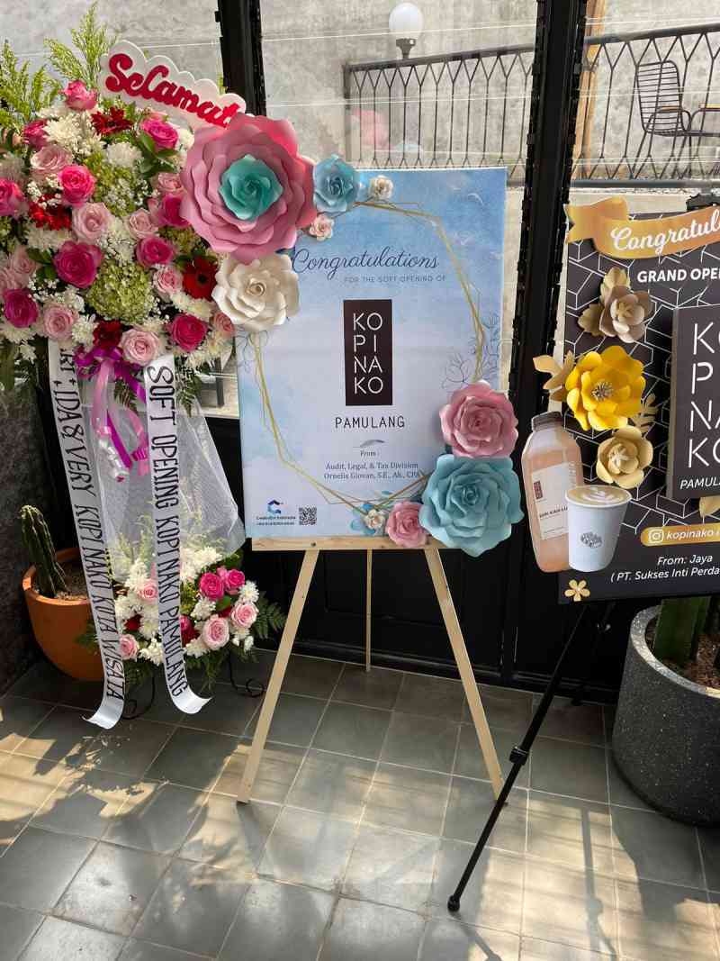 Jual Premium Bunga Papan Kertas 3D Ucapan Selamat Pembukaan Gerai Toko ...
