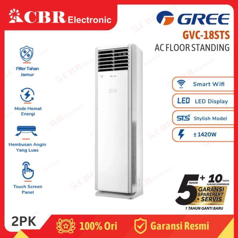 Jual AC Floor Standing Gree Standard 2PK GVC-18STS (R-32/1 Phase) di Seller CBR ELECTRONIC ...