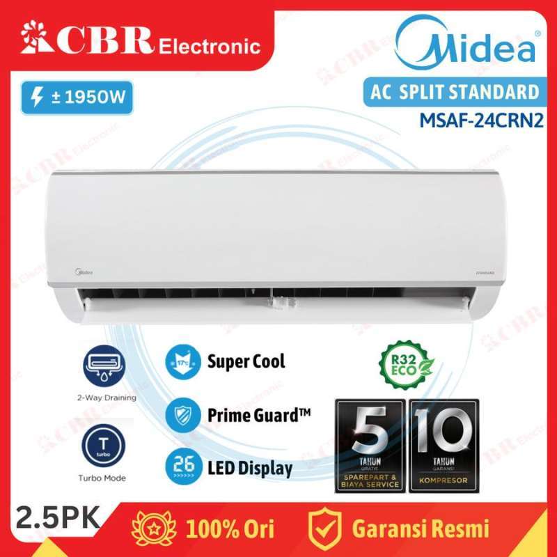 Jual AC MIDEA 2.5PK MSAF-24CRN2 / 18CRN - (R32) GOLD FIN di Seller CBR ...