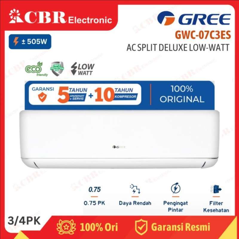 Jual Ac Split Gree Deluxe Low Watt 3/4pk Gwc-07c3e (r-32) Di Seller Cbr ...