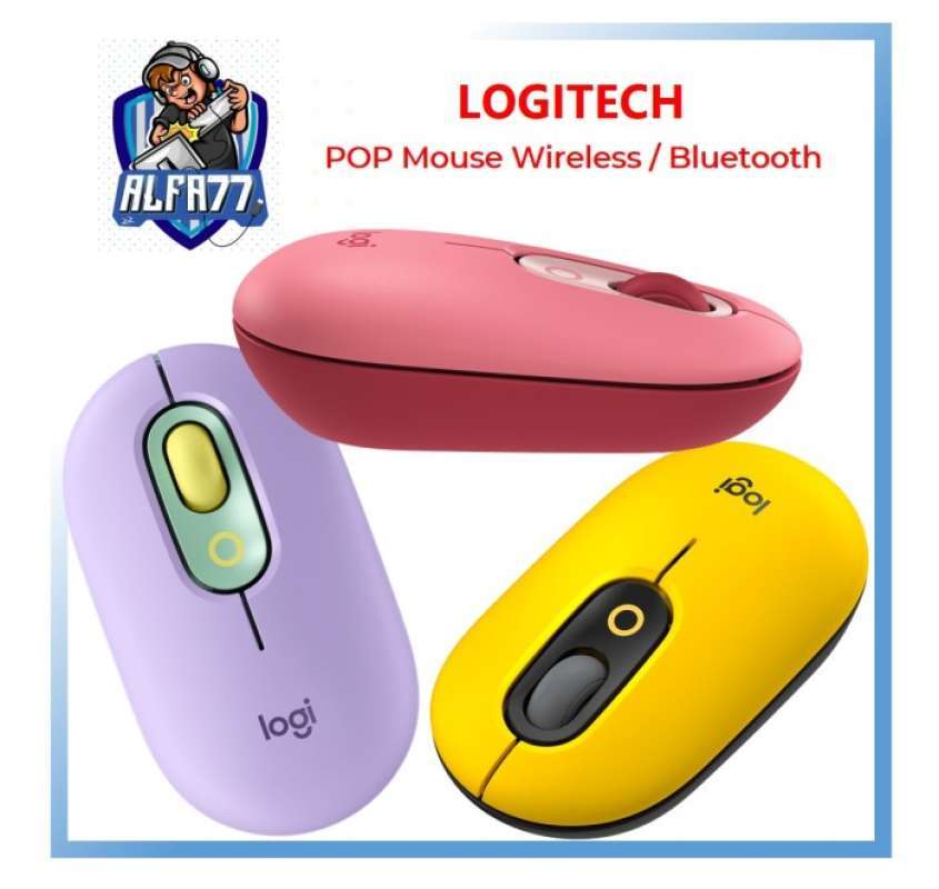 Jual Logitech Pop Wireless Mouse With Emoji Button Function Di Seller ...