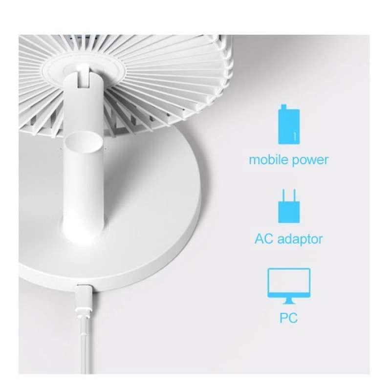 Promo Kipas Angin Meja Desktop Fan 3 Speed Usb Charge 2000mah - Diskon ...