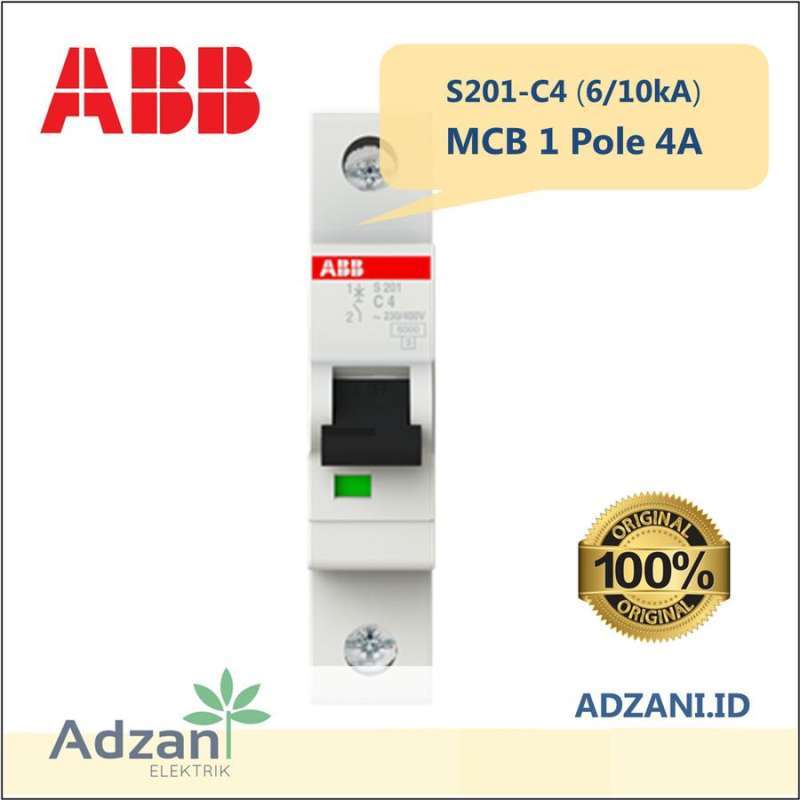 Jual [abb] Mcb 1p 4a S201-c4 2cds251001r0044 S 201 Di Seller Adzani Elektrik - Cempaka Baru ...