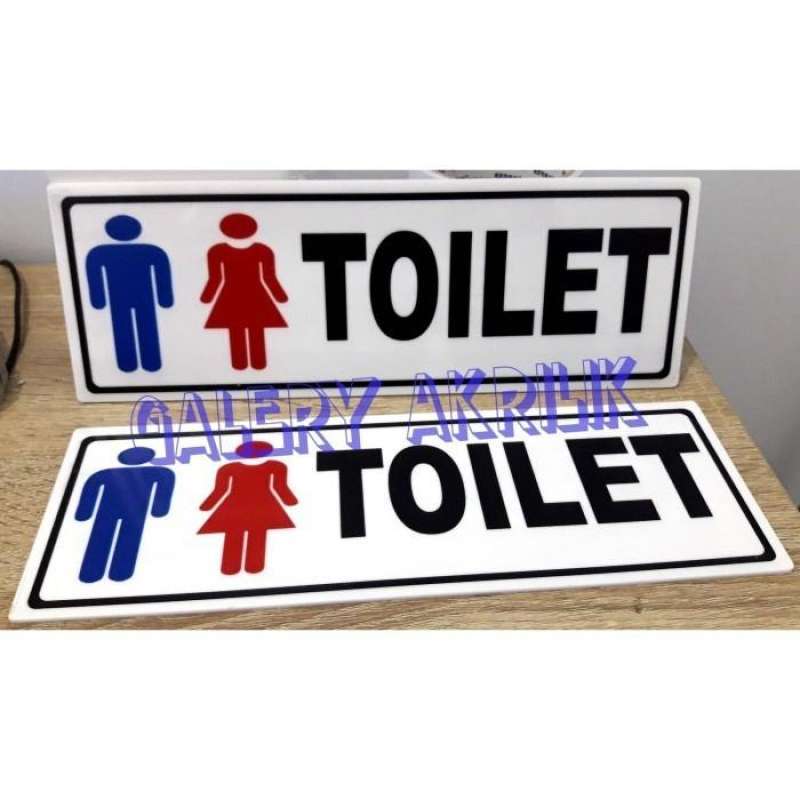 Jual Papan Akrilik Logo Pria Dan Wanita Tulisan Toilet Sign Board ...