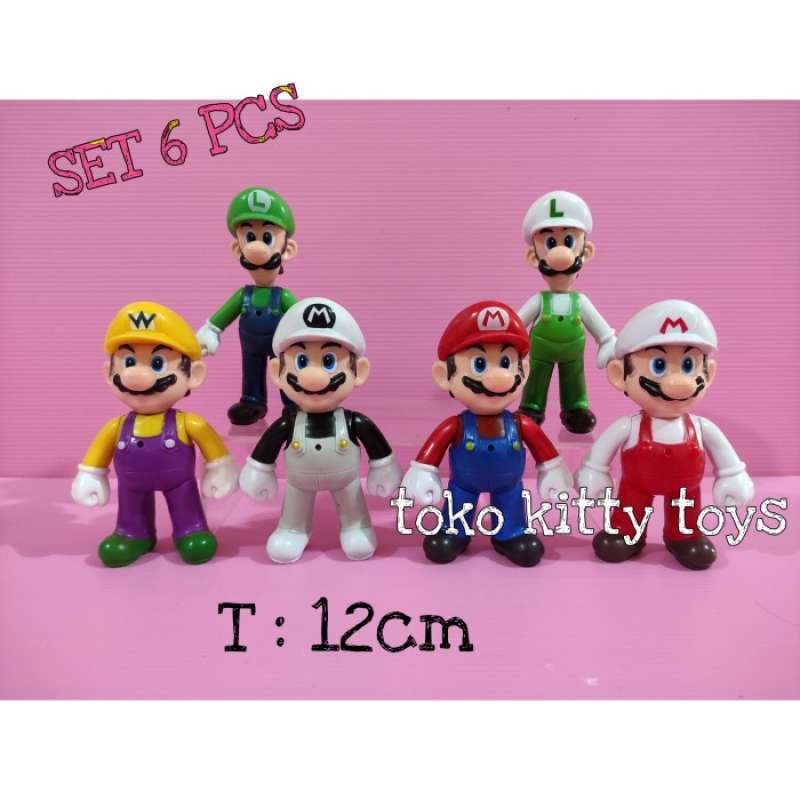 Promo Mario Bros Figure Set Isi 6 Pcs Diskon 23% Di Seller Exana Store ...