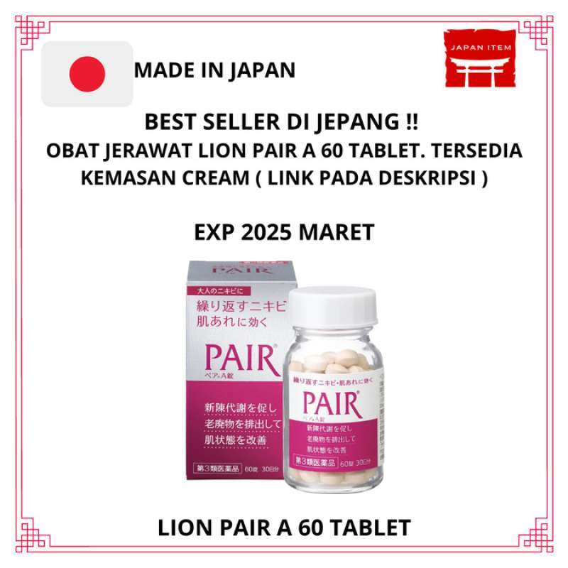 Promo Lion Pair A Tablet for Acne and Skin Eruption Obat Jerawat 60 ...