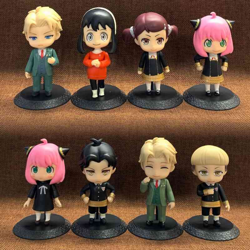 Jual 8Pcs/Set Spy X Family 10-11cm Peripherals Action Figure Anya ...